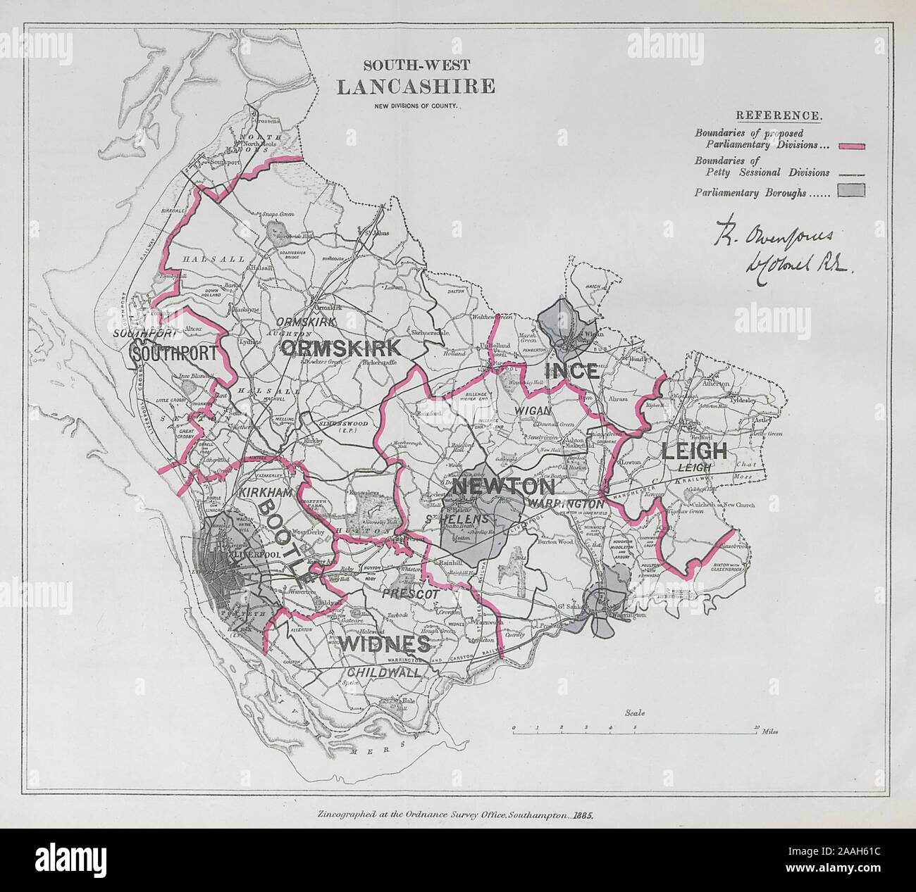 Leigh lancashire map hi-res stock photography and images - Alamy