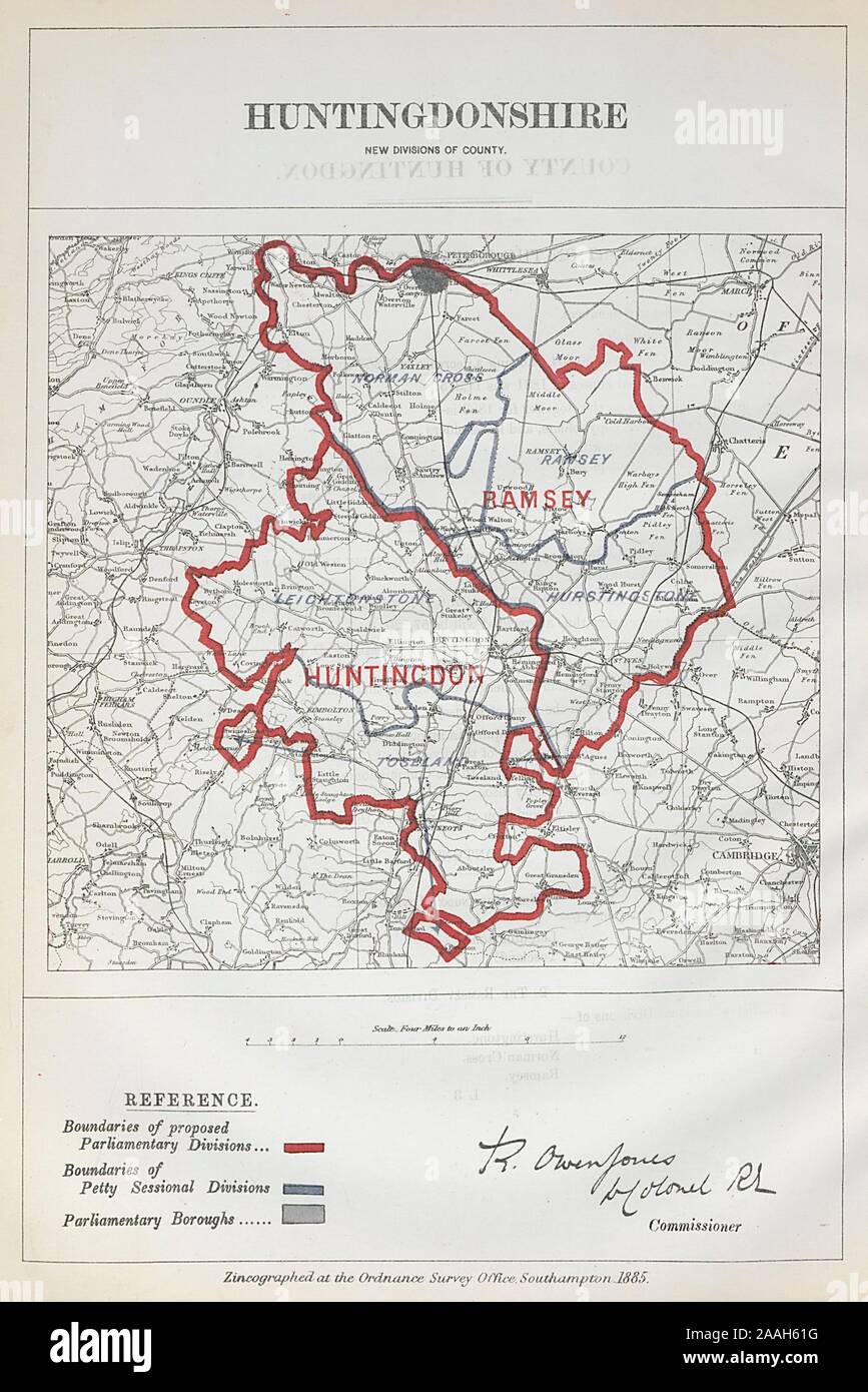 Huntingdonshire Parliamentary Divisions. Ramsey. BOUNDARY COMMISSION ...