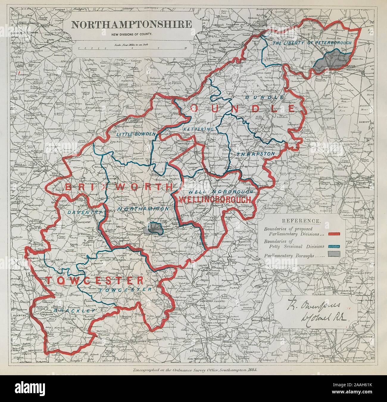 Northamptonshire Parliamentary Divisions. Oundle. BOUNDARY COMMISSION ...