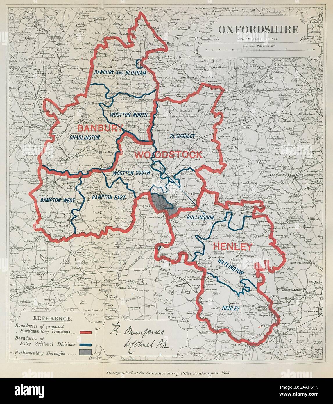 Banbury oxfordshire map hi-res stock photography and images - Alamy