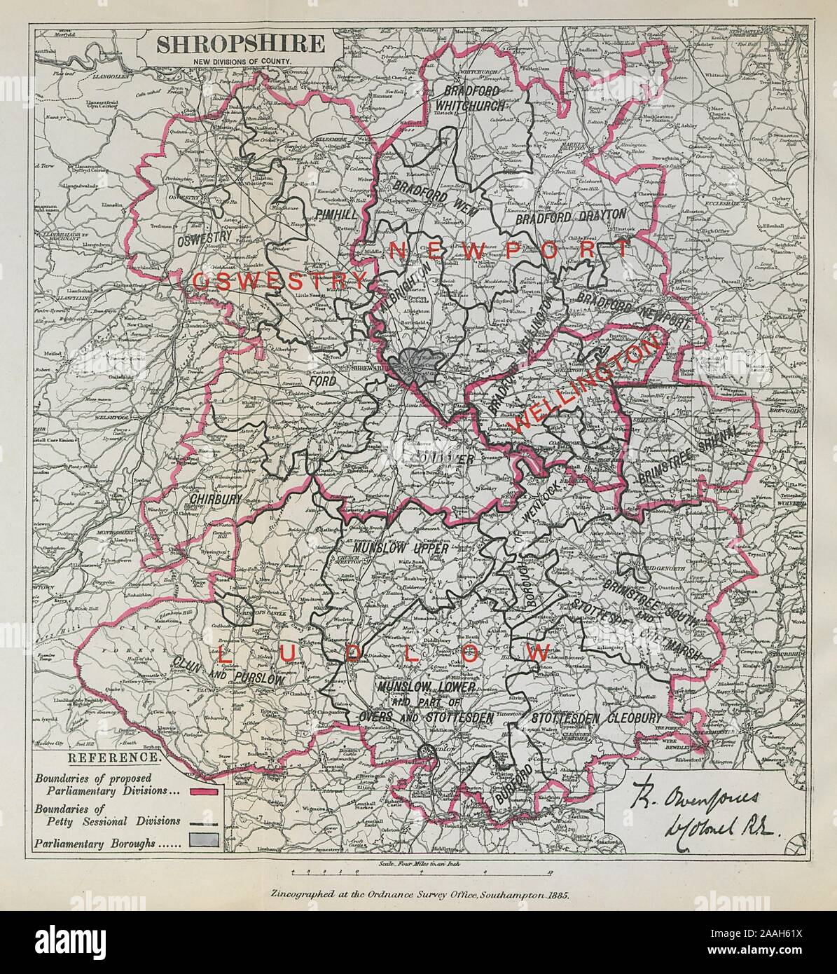 Map of oswestry hi-res stock photography and images - Alamy