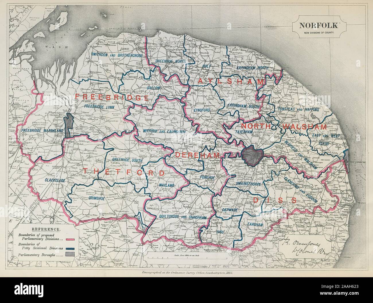 Norfolk Parliamentary Divisions. Thetford Diss. BOUNDARY COMMISSION ...