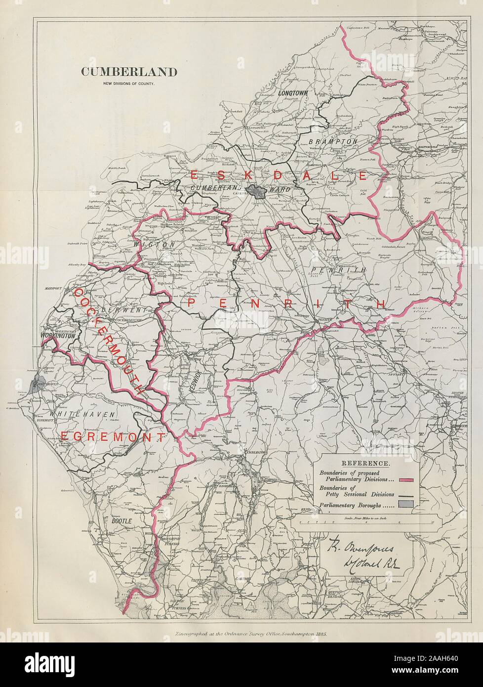Cumberland Parliamentary Divisions. Cumbria Penrith BOUNDARY COMMISSION ...