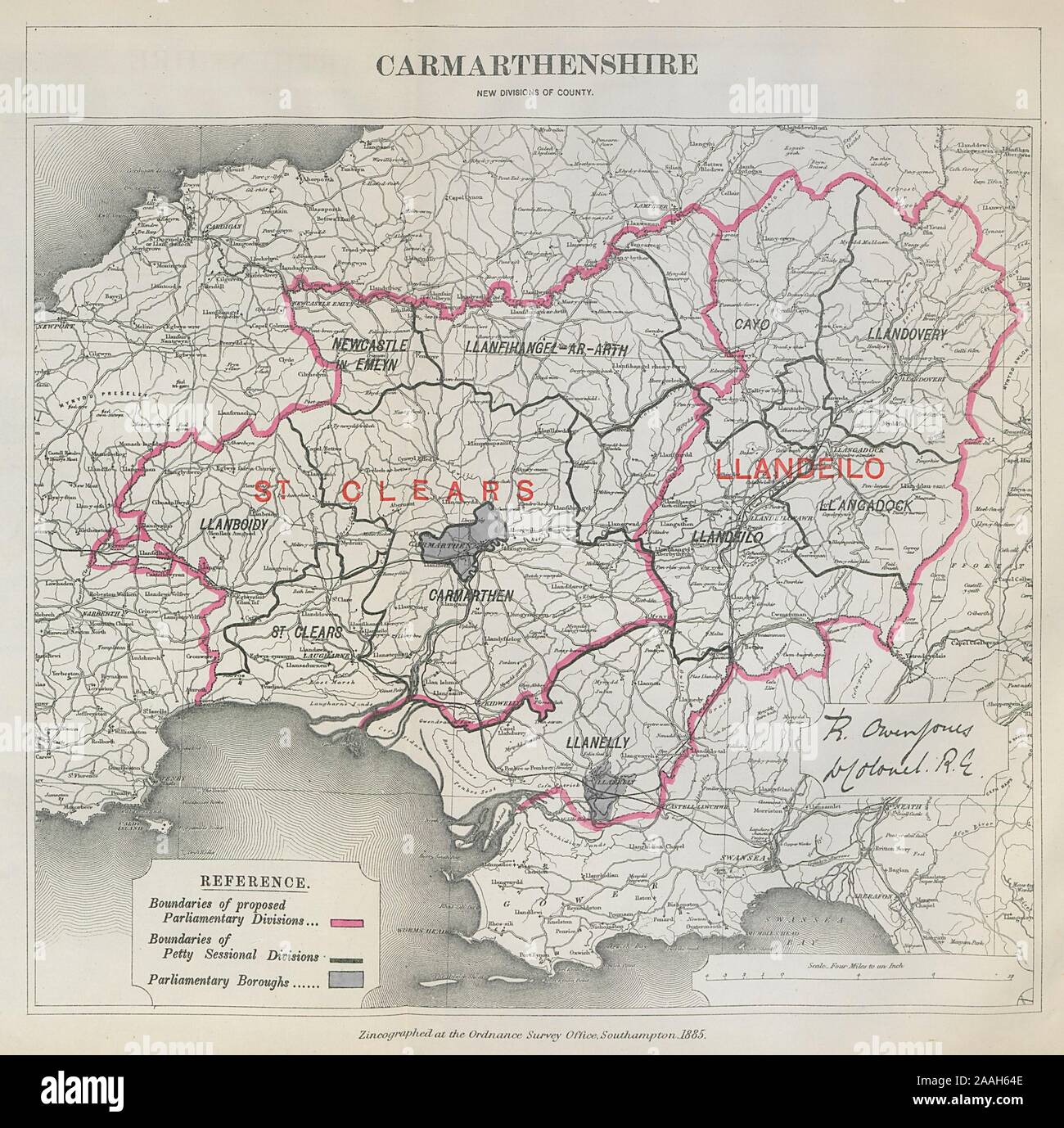 Carmarthenshire Parliamentary Divisions. Llandeilo. BOUNDARY COMMISSION ...