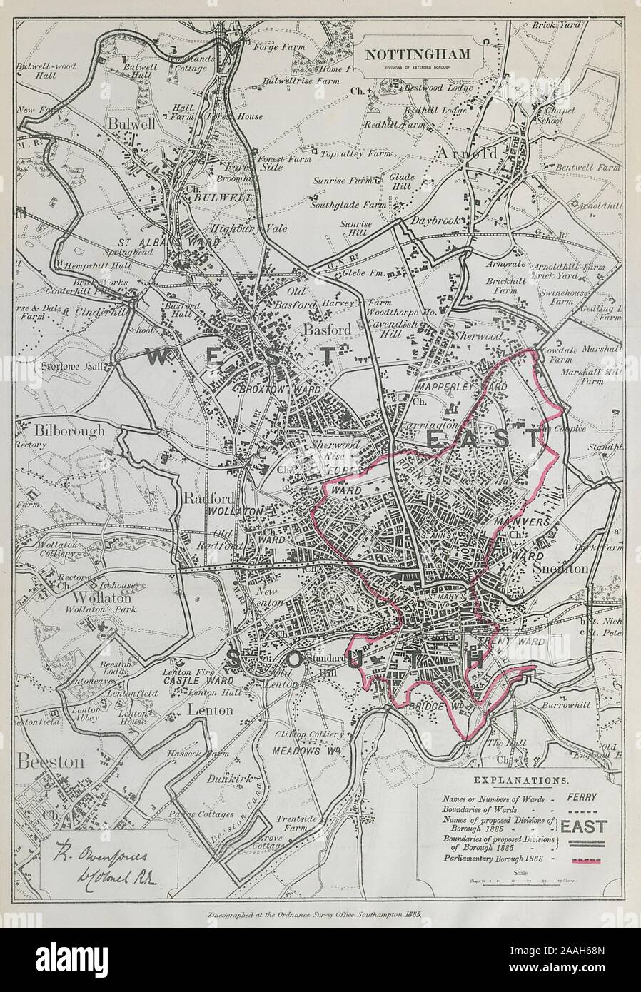 Nottingham Parliamentary Borough. Broxtow Bulwell. BOUNDARY COMMISSION ...