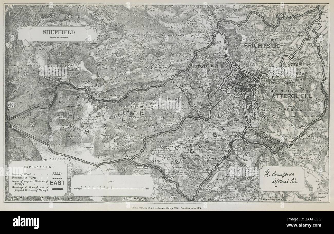 Map of eccleshall hi-res stock photography and images - Alamy