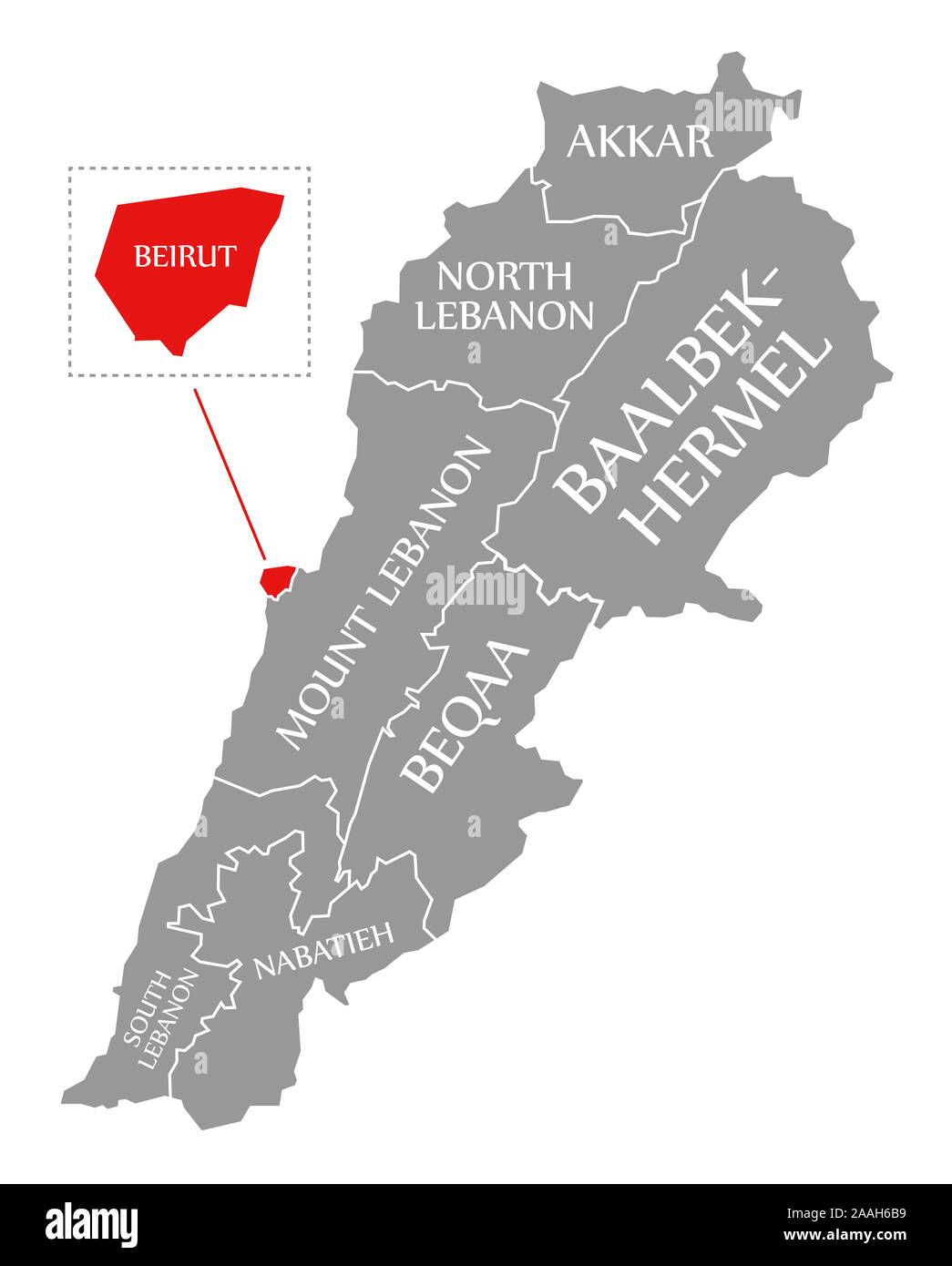 Map of beirut Cut Out Stock Images & Pictures - Alamy