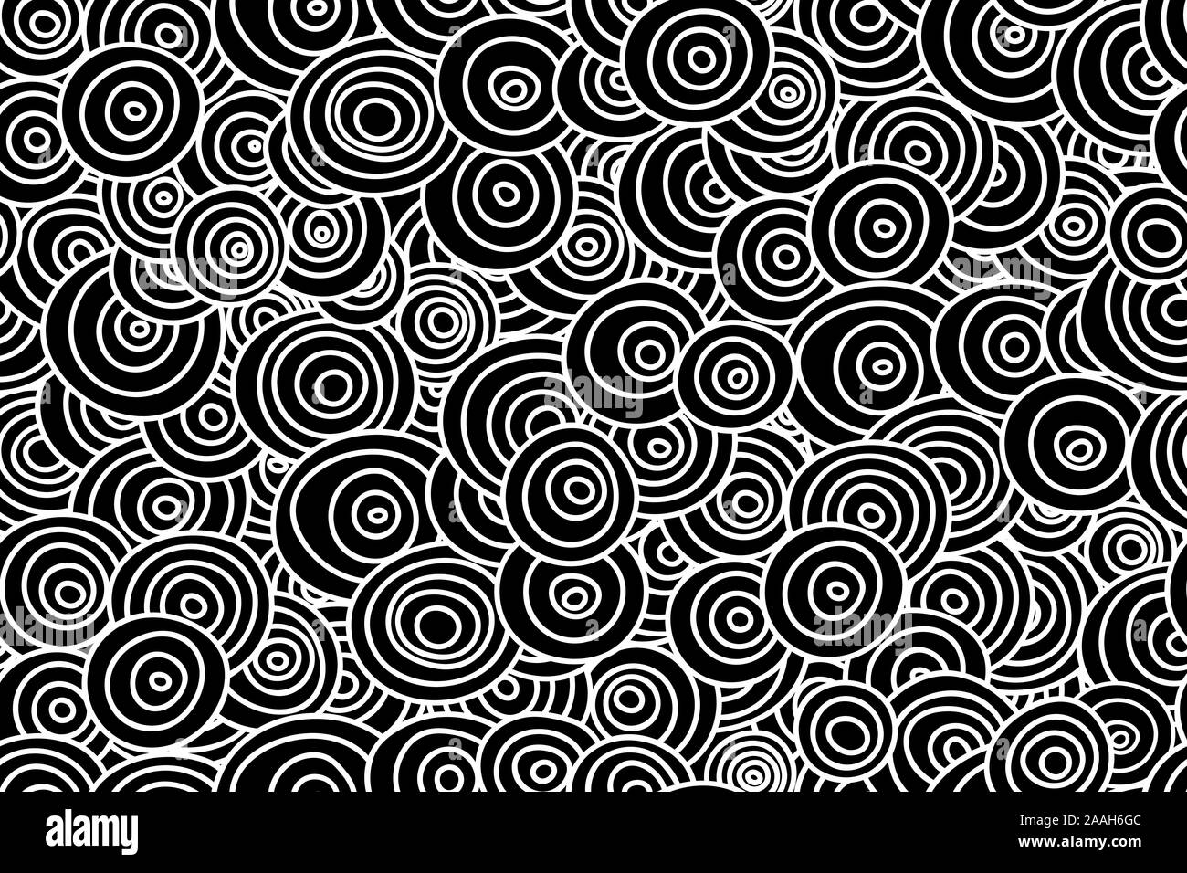 Clouds, asian vector background, black and white hand drawn seamless ...