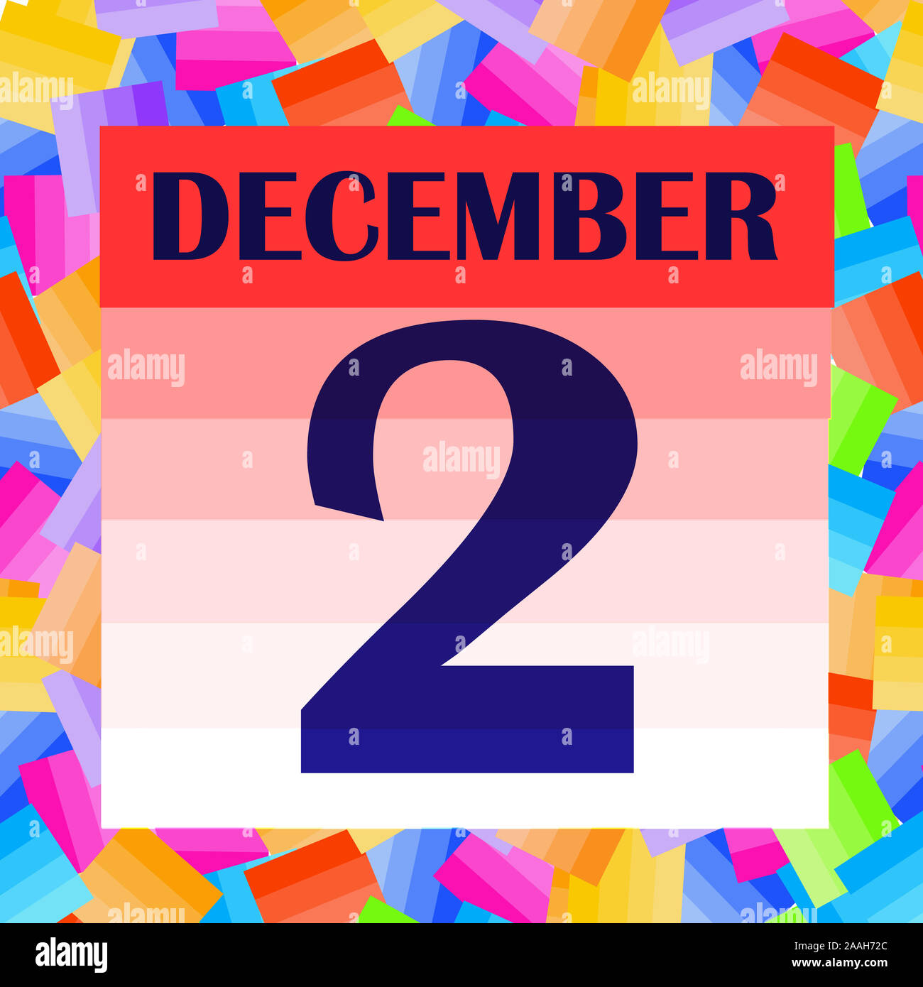 December 2 icon. For planning important day. Banner for holidays and ...