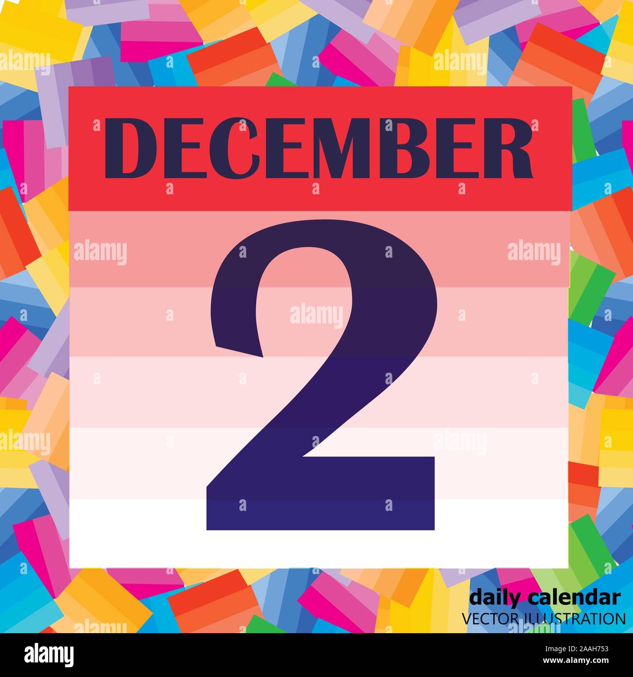 December 2 icon. For planning important day. Banner for holidays and ...