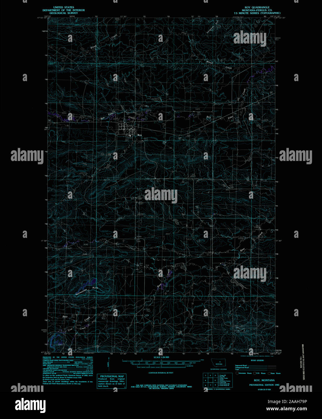 Map of roy montana hi-res stock photography and images - Alamy
