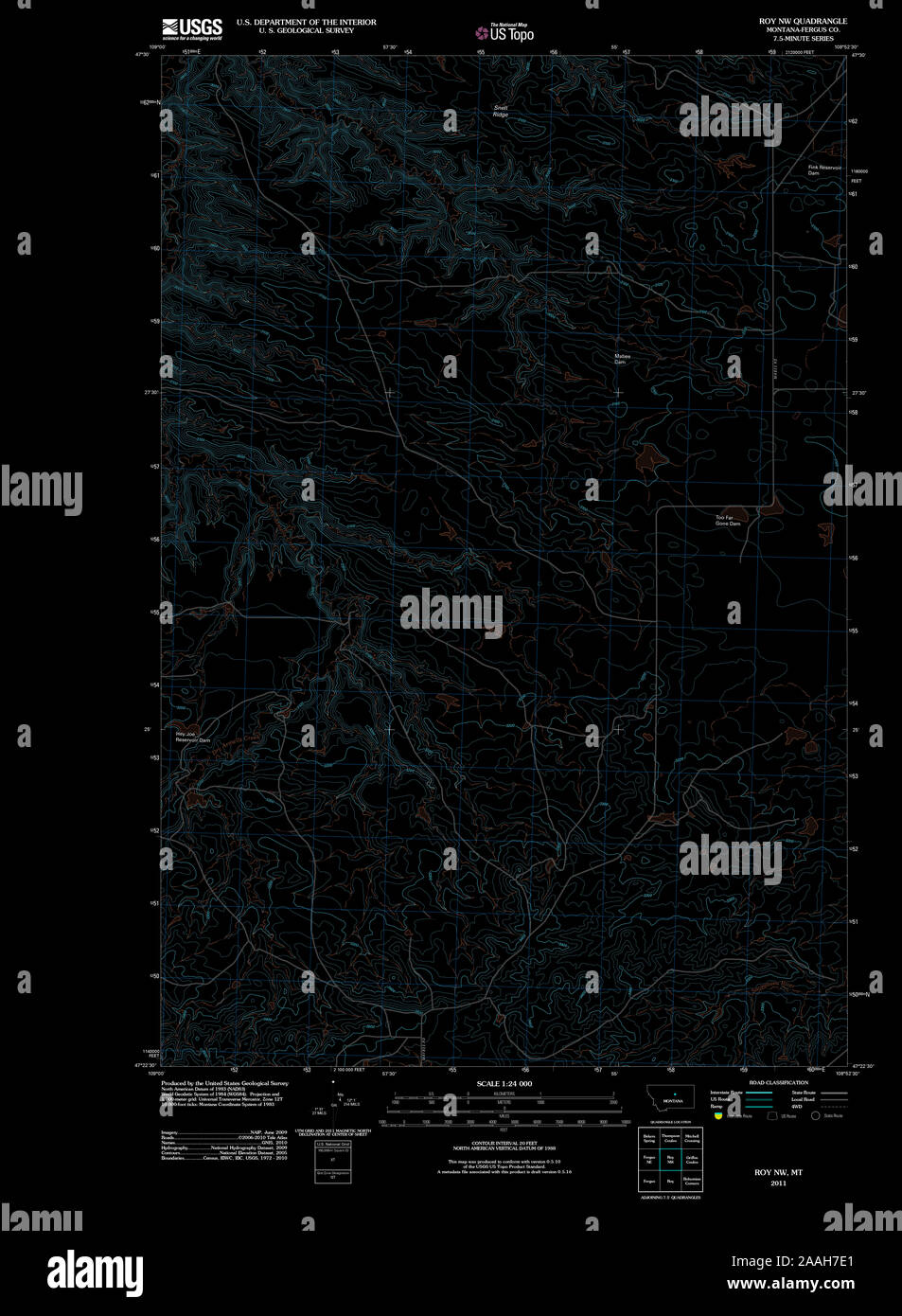Roy montana map hi-res stock photography and images - Alamy