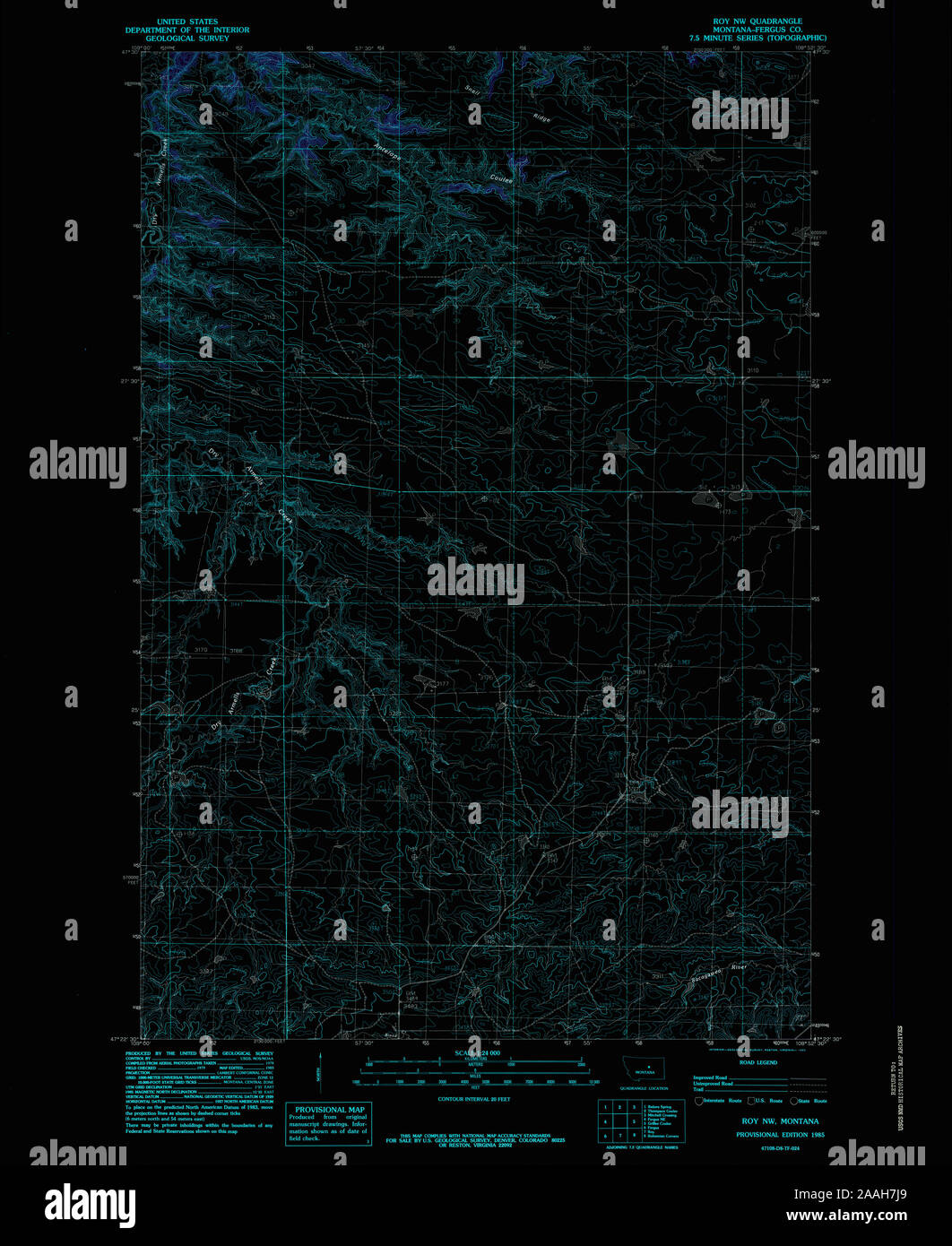 Roy montana map hi-res stock photography and images - Alamy
