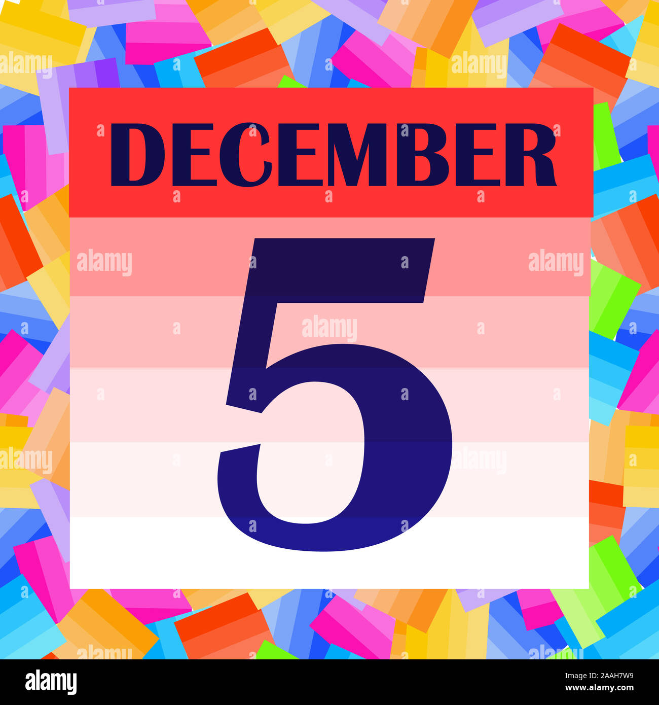 December 5 icon. For planning important day. Banner for holidays and ...