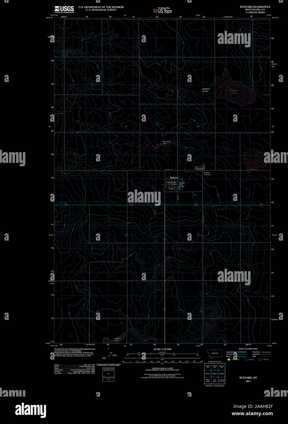 Map of rudyard montana hi-res stock photography and images - Alamy