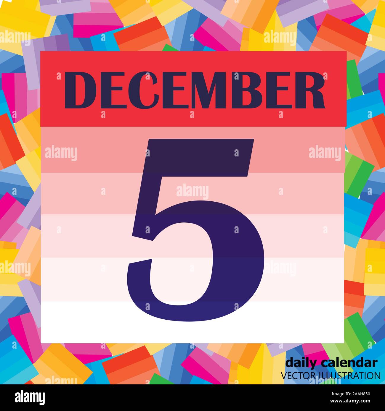 December 5 icon. For planning important day. Banner for holidays and ...