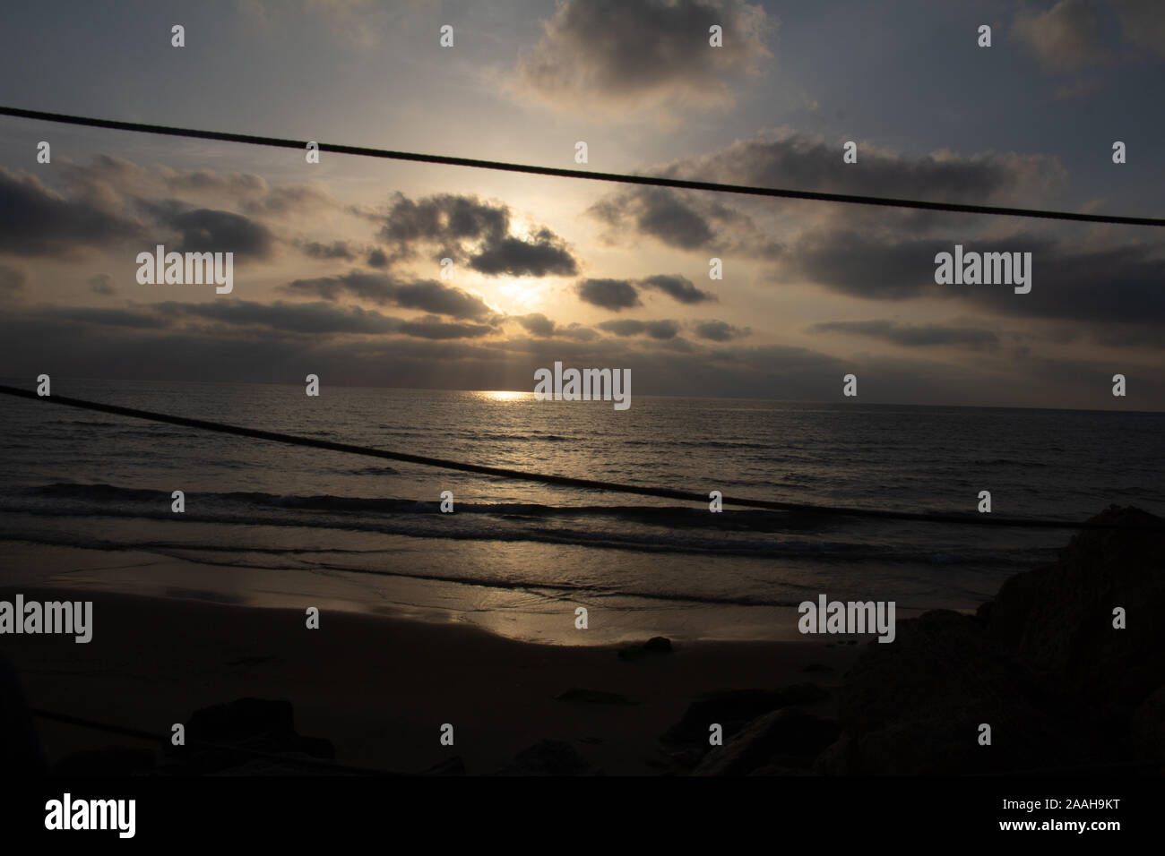 the beauty of the sunset in the amazing view and landscape and the ...