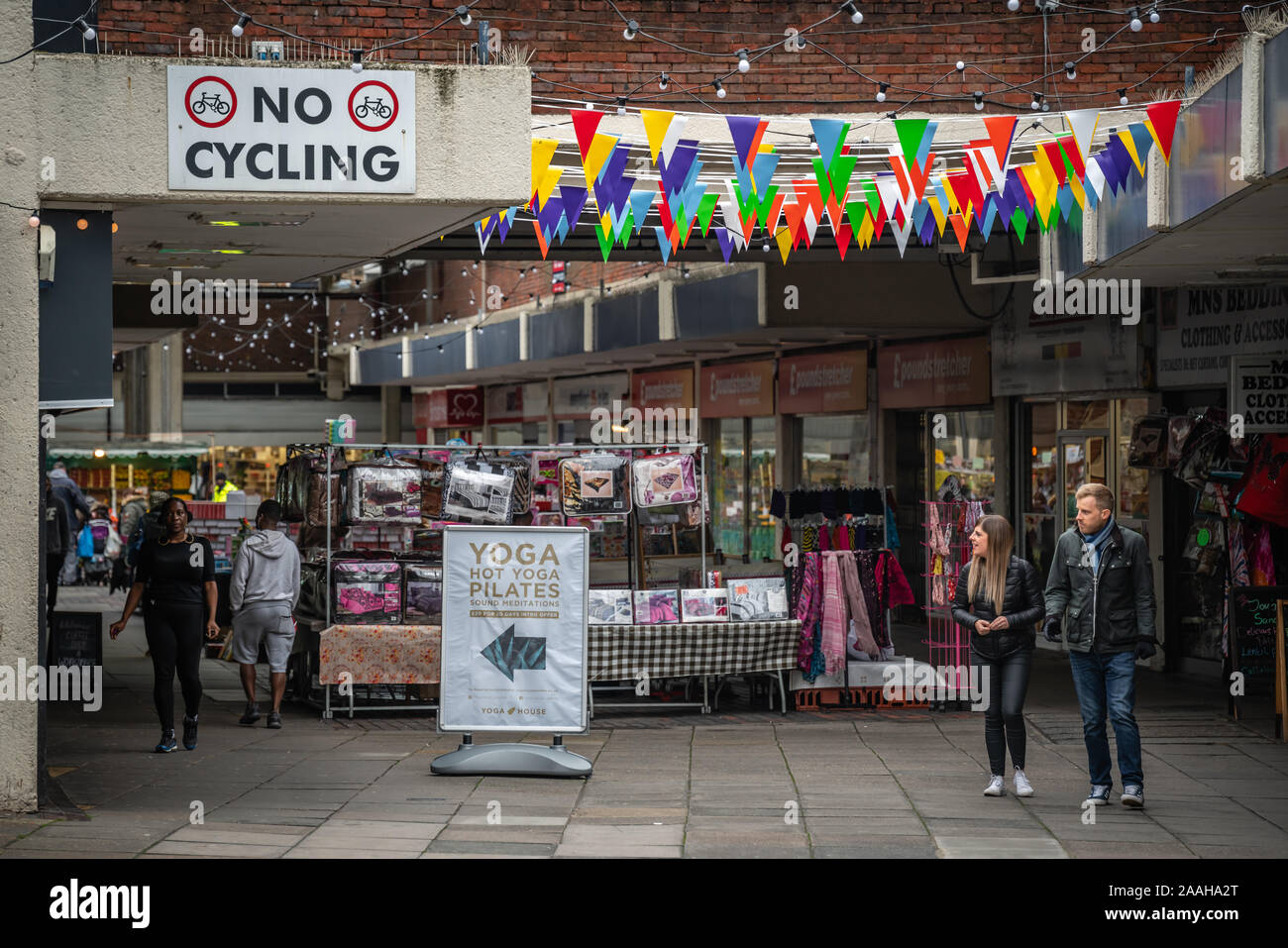 London, United Kingdom - October 2019 : Local residents walking on the ...