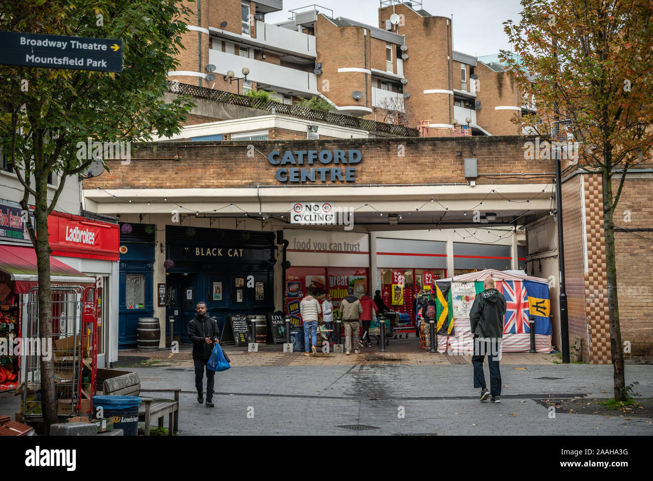 London, United Kingdom - October 2019 : Local residents walking on the ...