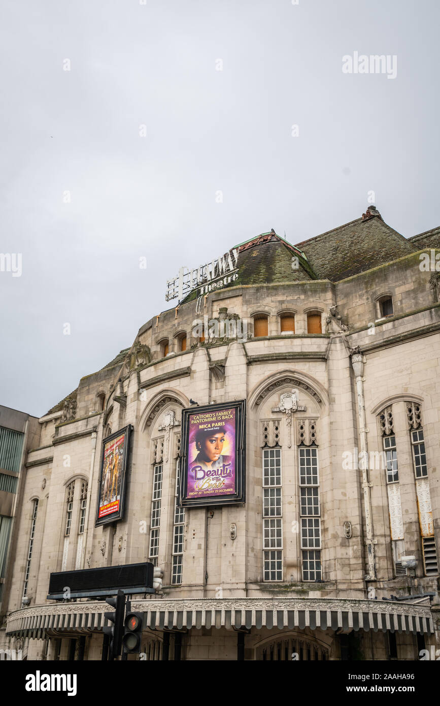 London, United Kingdom - October 2019 : Facade of The Art Deco design ...