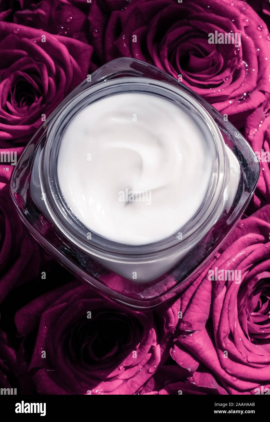 Luxe cosmetics, branding and anti-age concept - Face cream skin ...