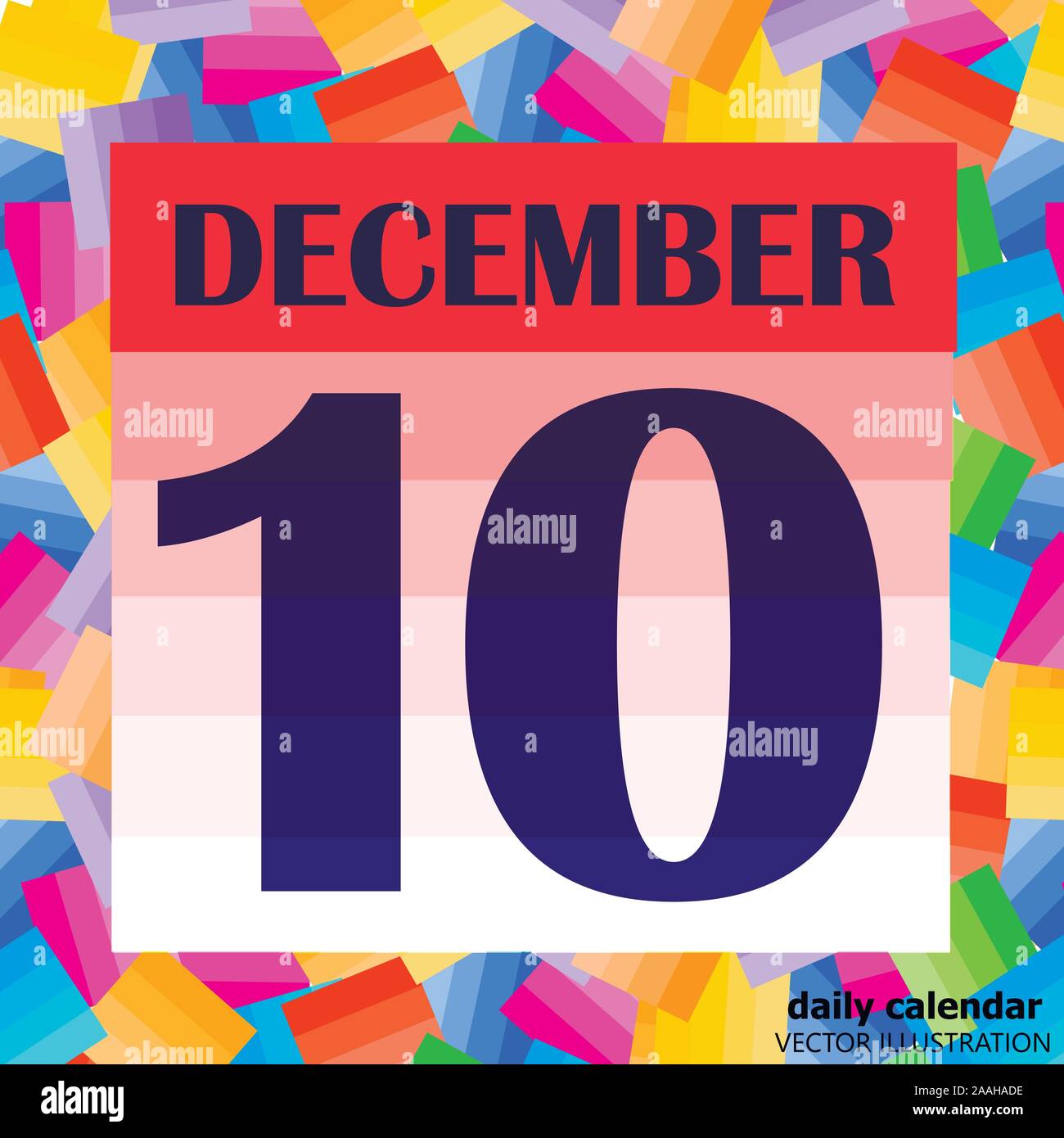 December 10 icon. For planning important day. Banner for holidays and ...
