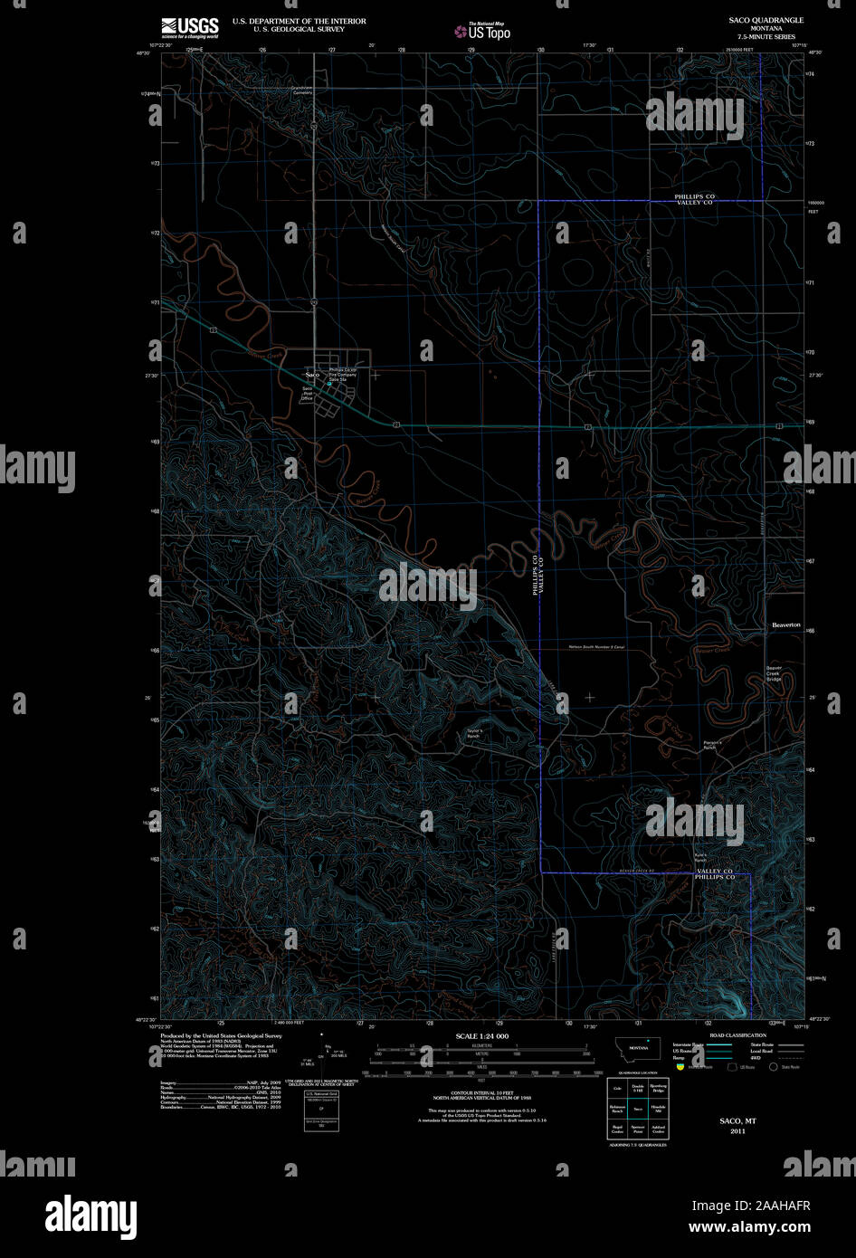 Map of saco montana hi-res stock photography and images - Alamy