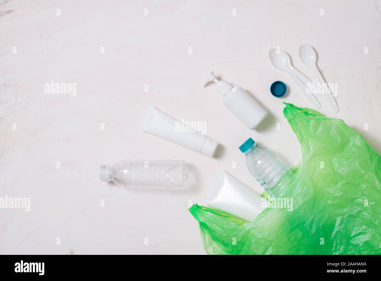 collection of various plastic bags isolated on white background Stock ...