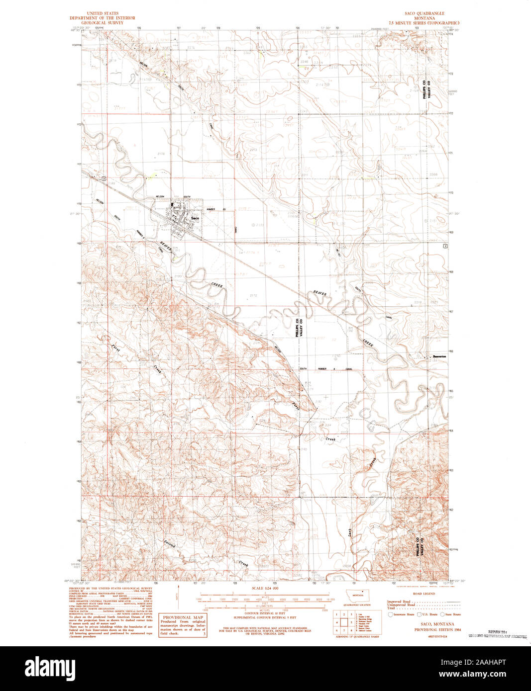 Map of saco montana hi-res stock photography and images - Alamy