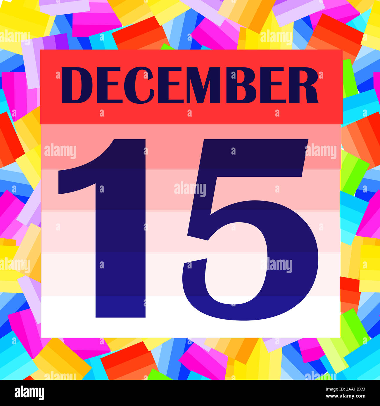 December 15 icon. For planning important day. Banner for holidays and ...