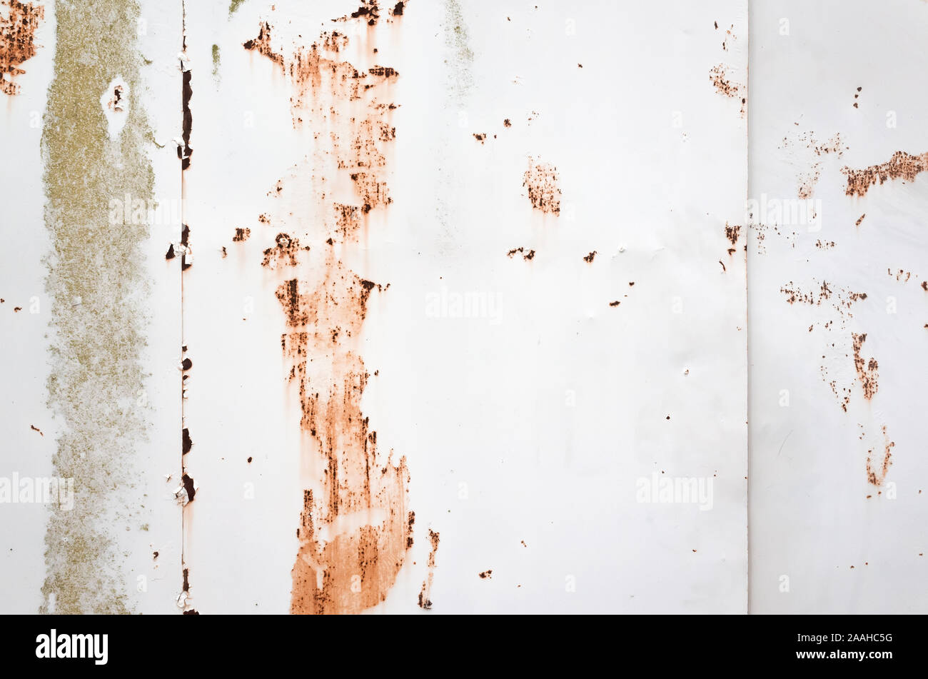 Rusted white metal wall texture, close-up frontal background photo ...
