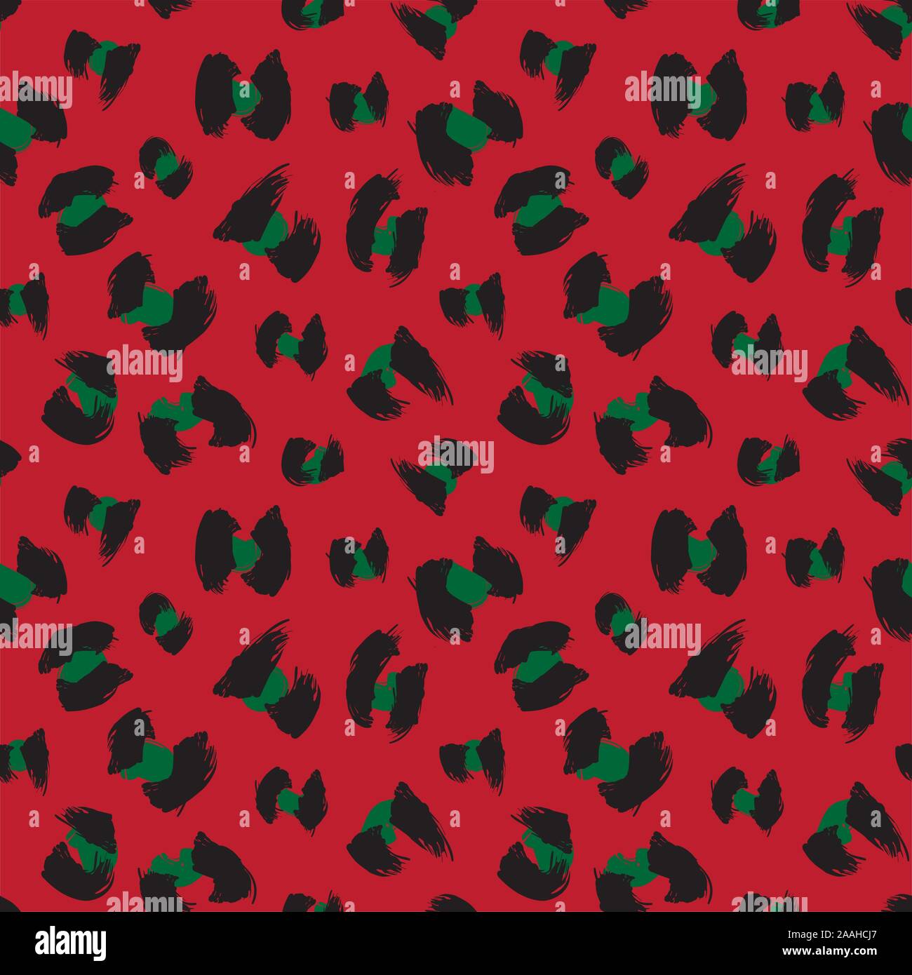 Christmas Animal Leopard Brush Strokes Seamless Print Background in ...