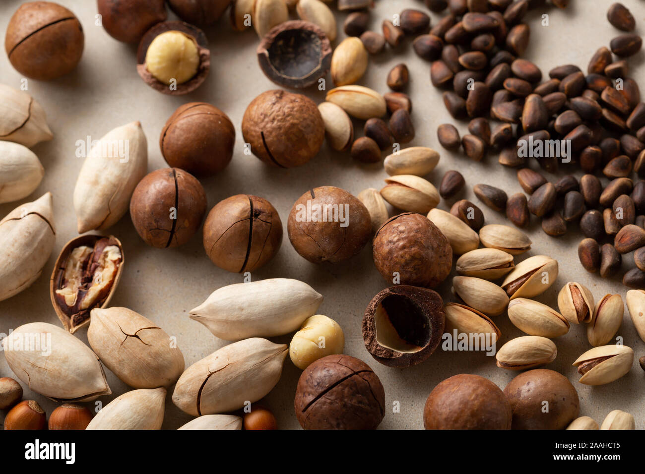 Various nuts close up, healthy food, plant fat Stock Photo - Alamy