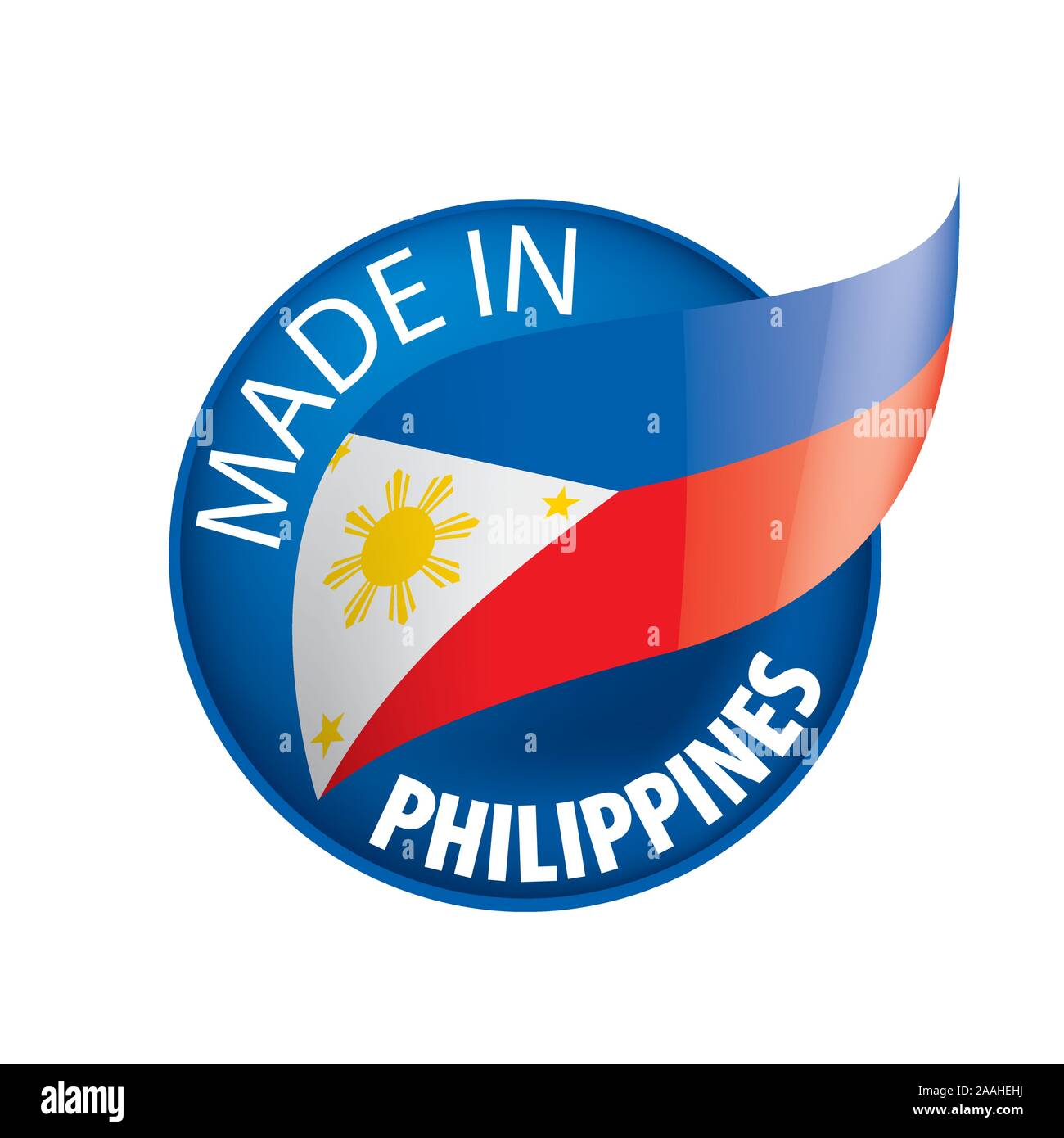 Flag Of The Philippines Logo Circular Flag Philippines Stock Vector