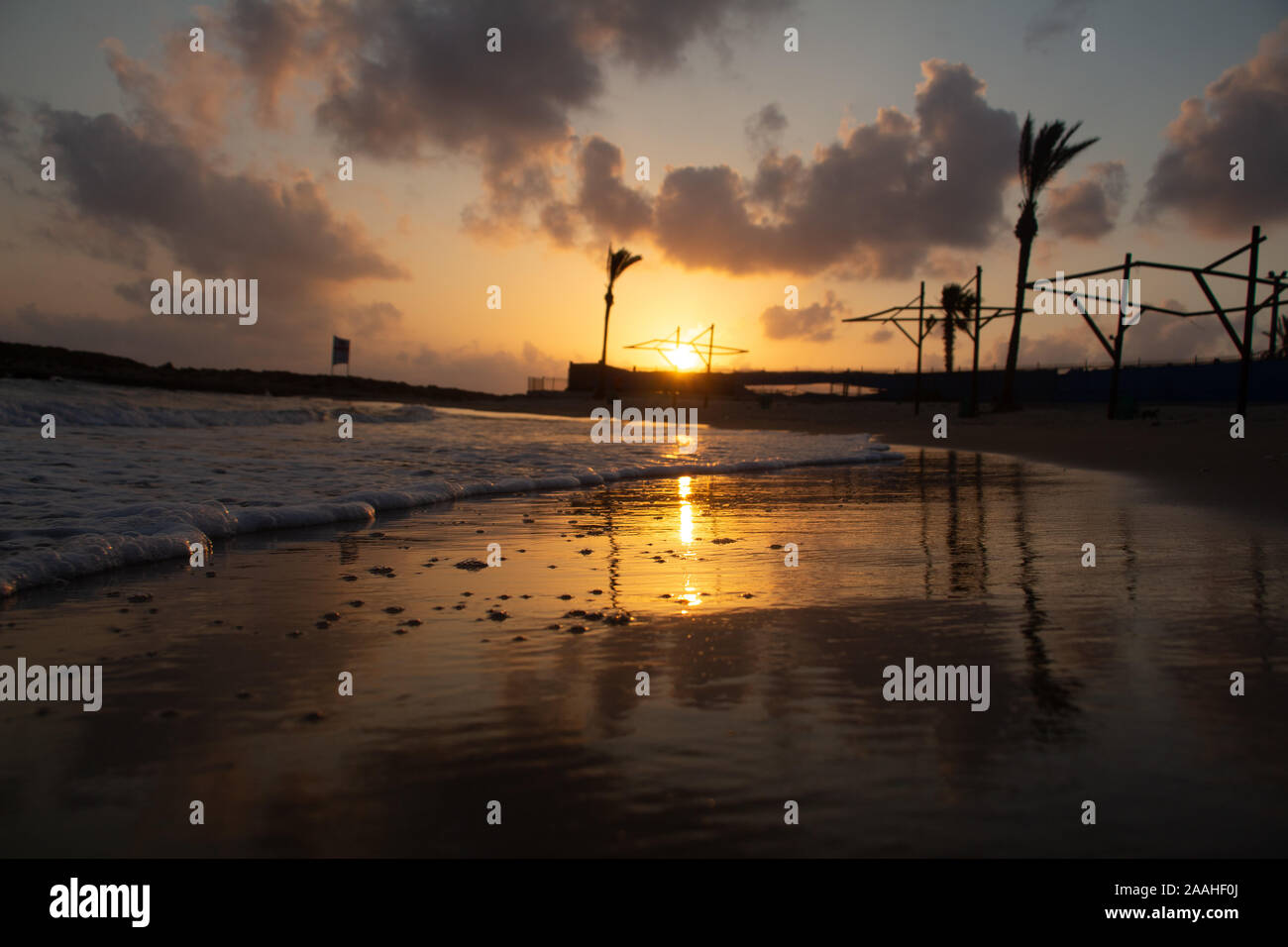 the beauty of the sunset in the amazing view and landscape and the ...