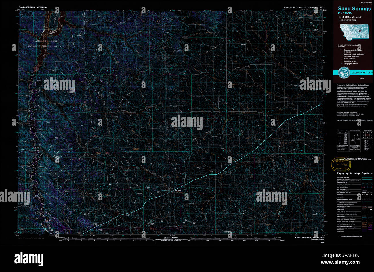 Sand springs montana map hi-res stock photography and images - Alamy