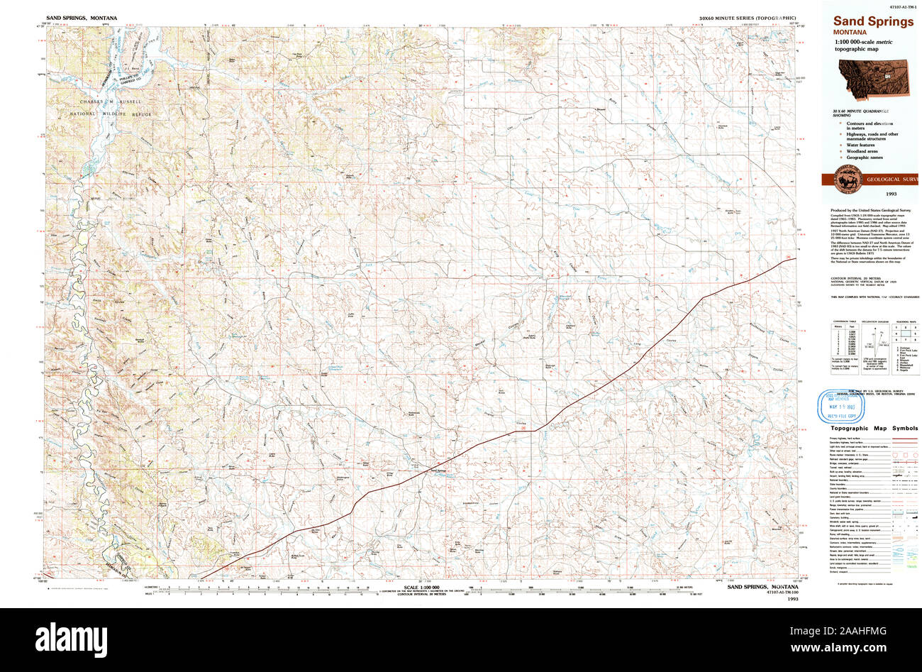 Map of sand springs hi-res stock photography and images - Alamy