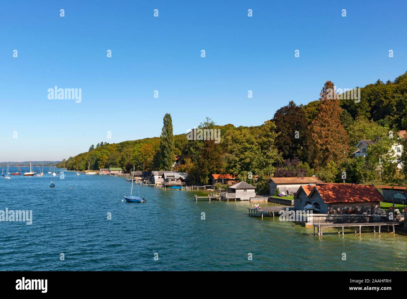 Boathouses at lake starnberg near leoni hi-res stock photography and images - Alamy