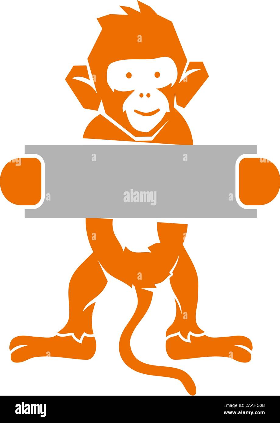 Monkey Logo Design Template Vector Illustration Isolated Stock Vector ...