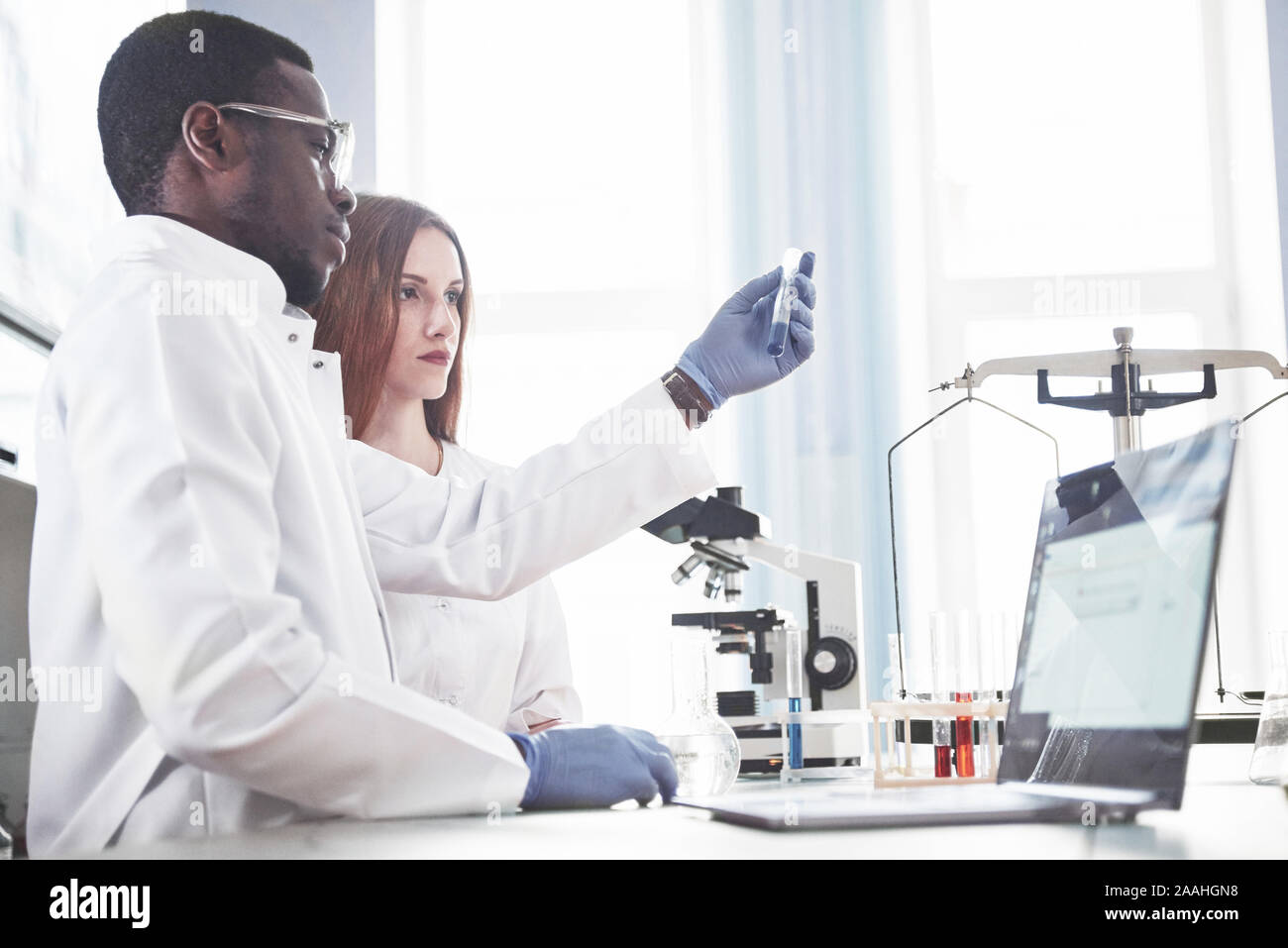 Laboratory laboratories conduct experiments in a chemical laboratory in ...