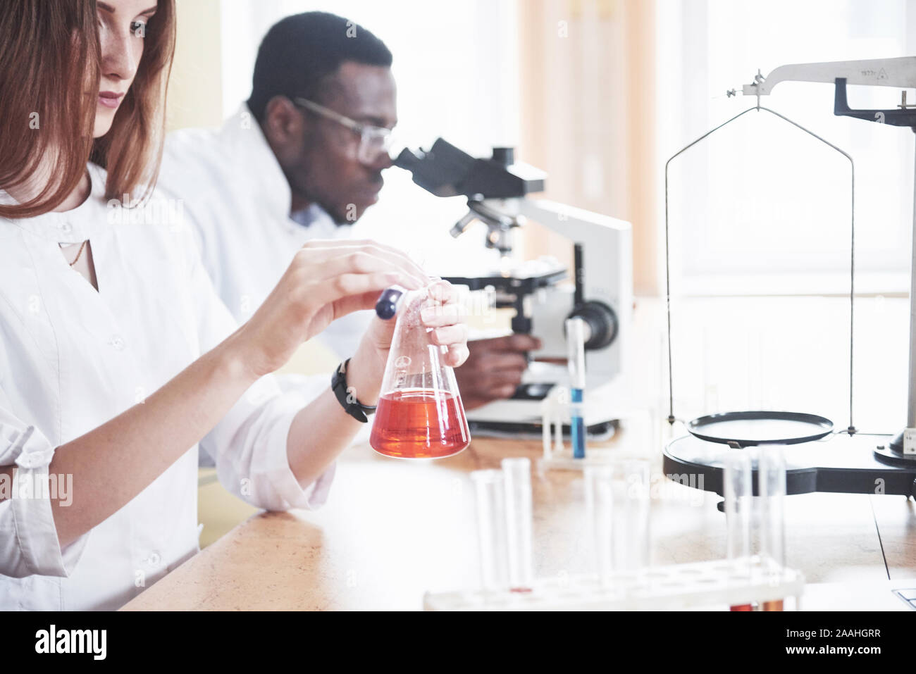 Laboratory laboratories conduct experiments in a chemical laboratory in ...