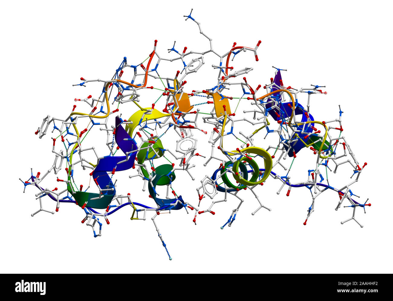 Insulin molecular structure Stock Photo - Alamy