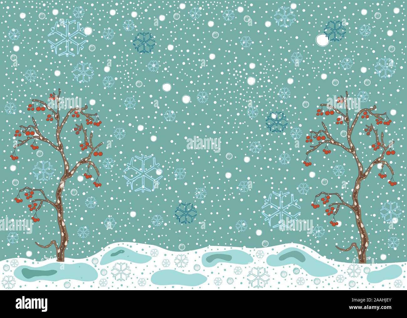 Cute trees. Hand Drawn Scandinavian Style. Vector Illustration Stock ...