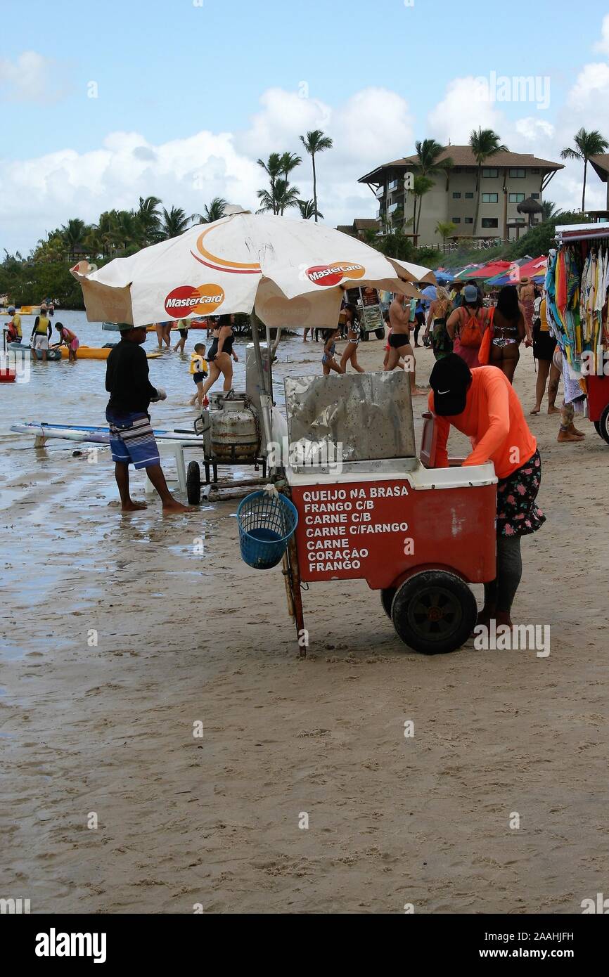 Beach vendor in Porto de Galinhas Stock Photo - Alamy