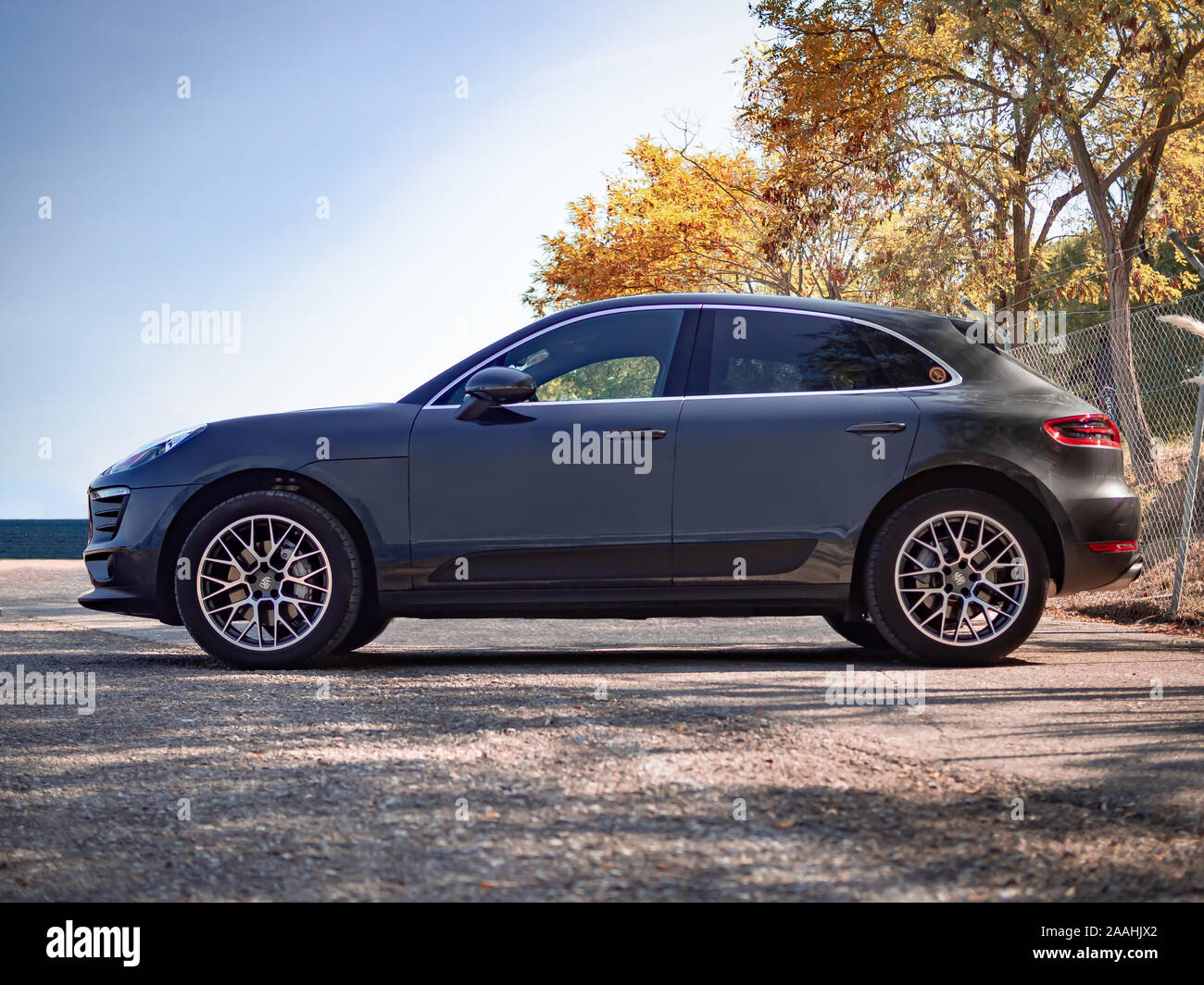 BARCELONA, SPAIN-SEPTEMBER 29, 2019: 2019 Porsche Macan S (Type 95B ...
