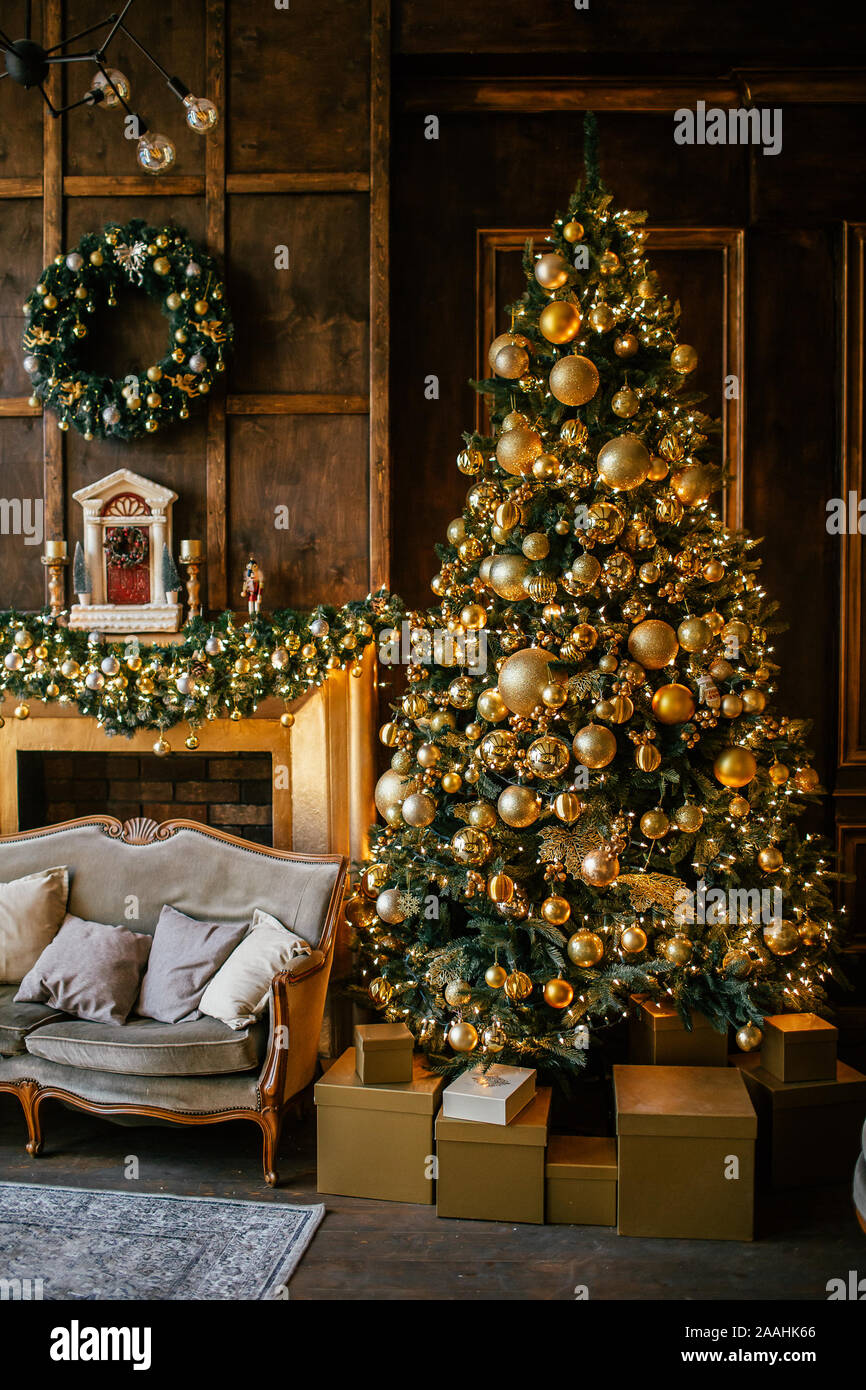 Shiny golden ball fireplace candles hi-res stock photography and images ...