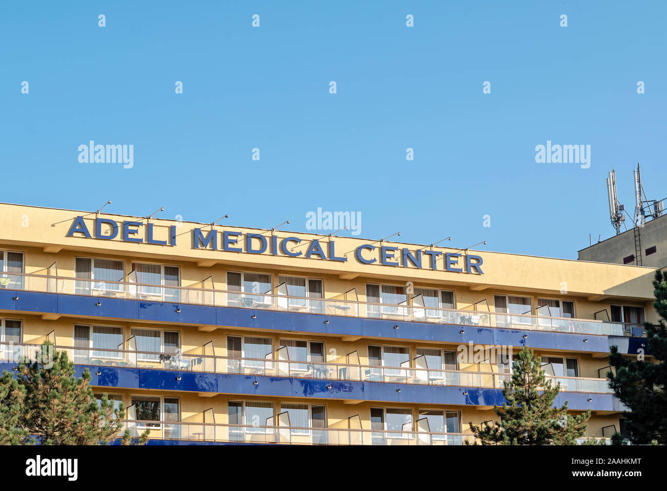 Piestany, Slovakia - October 19th, 2019: View on building of ...