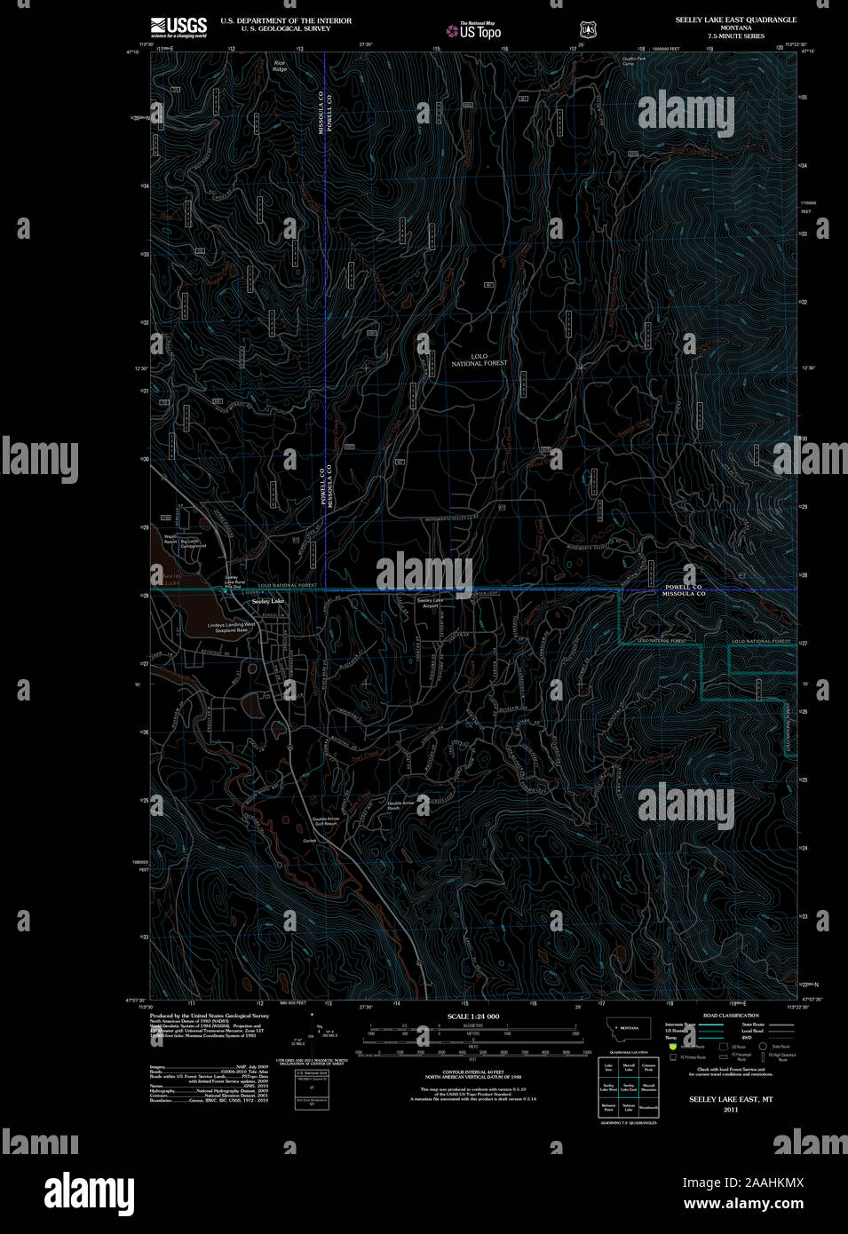 Seeley lake montana map hi-res stock photography and images - Alamy