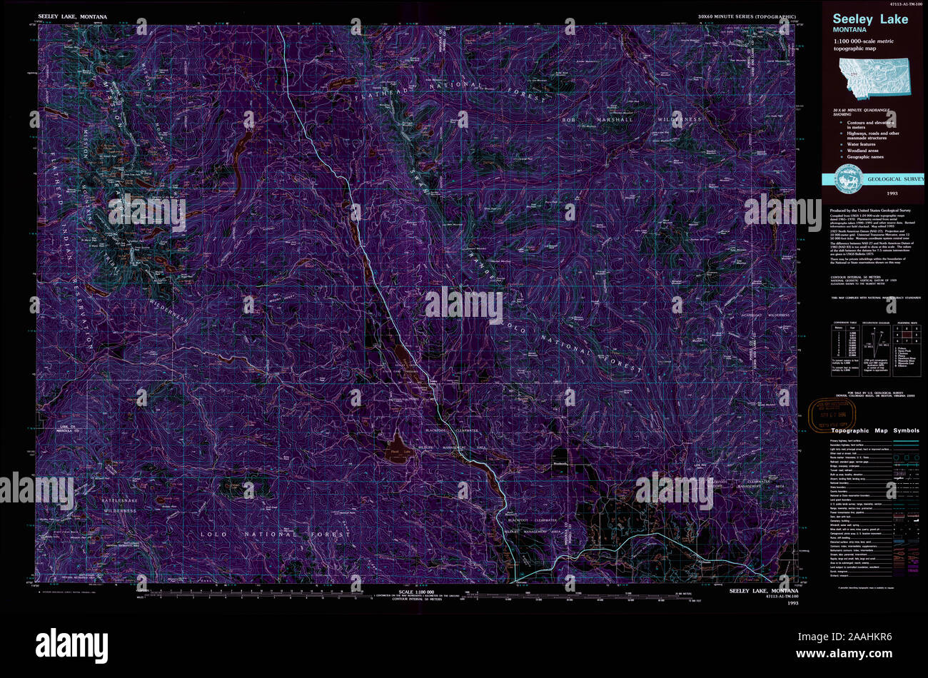 Map of seeley lake montana hi-res stock photography and images - Alamy