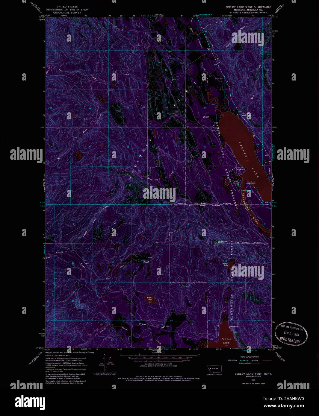 Map of seeley lake montana hi-res stock photography and images - Alamy